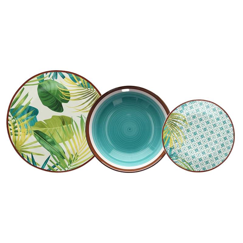 Tognana Metropolis Jungle Porcelain Dinnerware Set - Set 18 Pieces