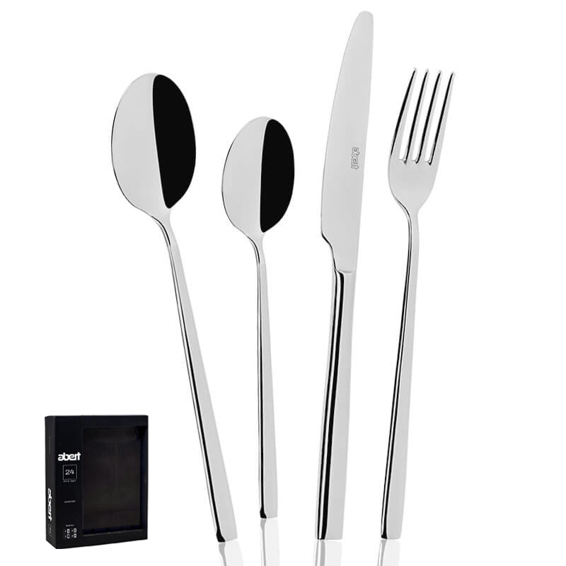 Abert Ergo Servizio Posate In Acciaio Inox - Set 24 Pz