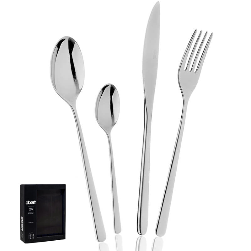 Abert Stilo Servizio Posate In Acciaio Inox - Set 24 Pz