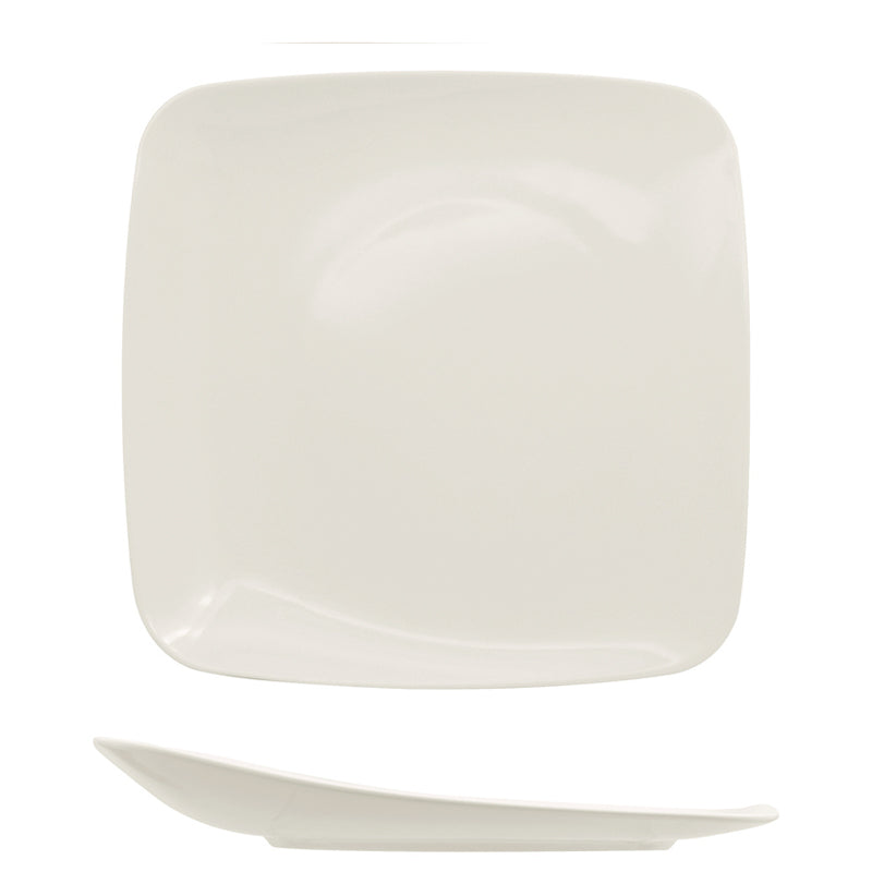30x30 cm - Ariane Vital Square Dinner Plate in Porcelain - Set 6 Pcs
