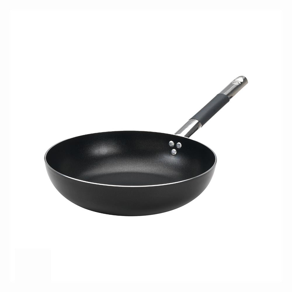 Agnelli Alblack 3 mm High Flared Non-Stick Aluminum Pan With Cool Inox ...