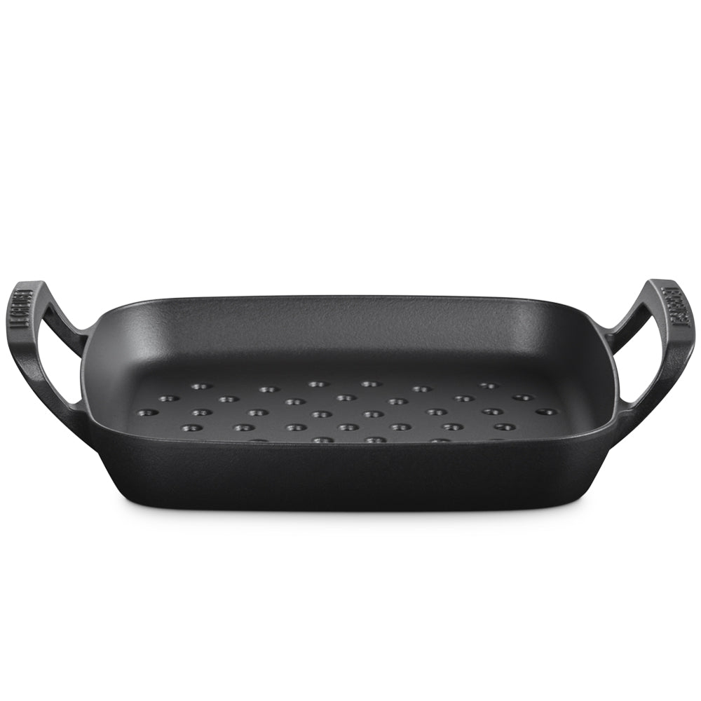 30x30 cm - Le Creuset BBQ Outdoor Square Perforated Grill In Cast Iron