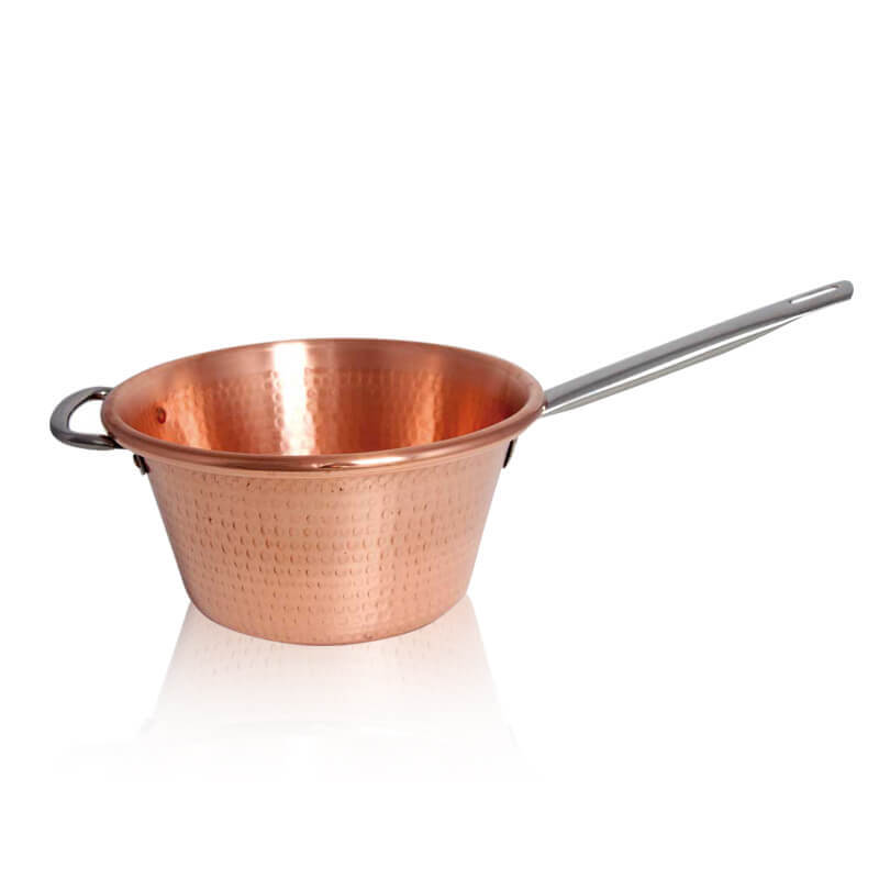 26 cm - Pintinox Rame Paiolo In Rame Stagnato Con Manico In Acciaio