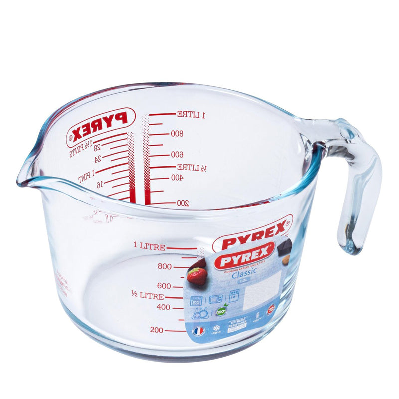 1 Liter - Pyrex Classic Borosilicate Glass Pitcher