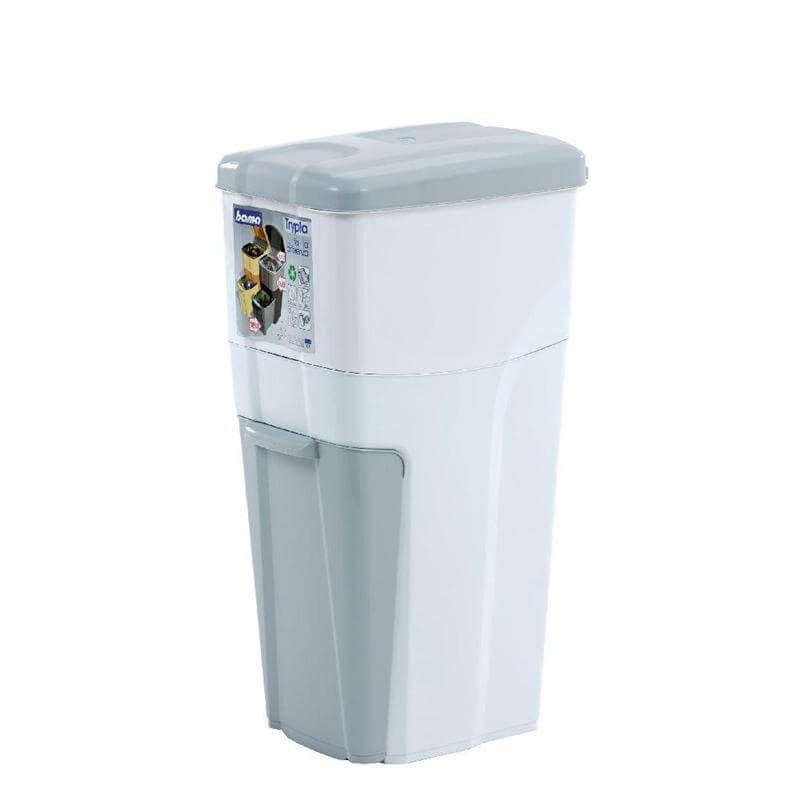 Bama Trypla Vertical Plastic Trash Can
