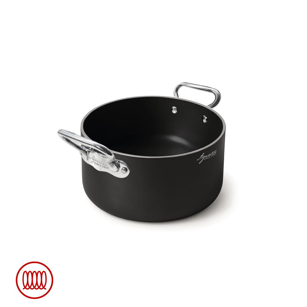 Agnelli AlBlack 1907 High Induction Aluminum Non-Stick Casserole 5mm ...